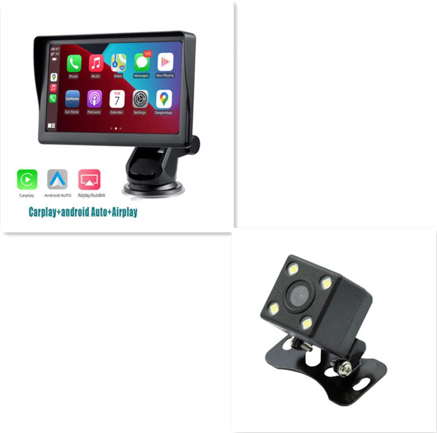 7 IPS Car Smart Screen Wireless Carplay Auto Mobile Phone Projection ...