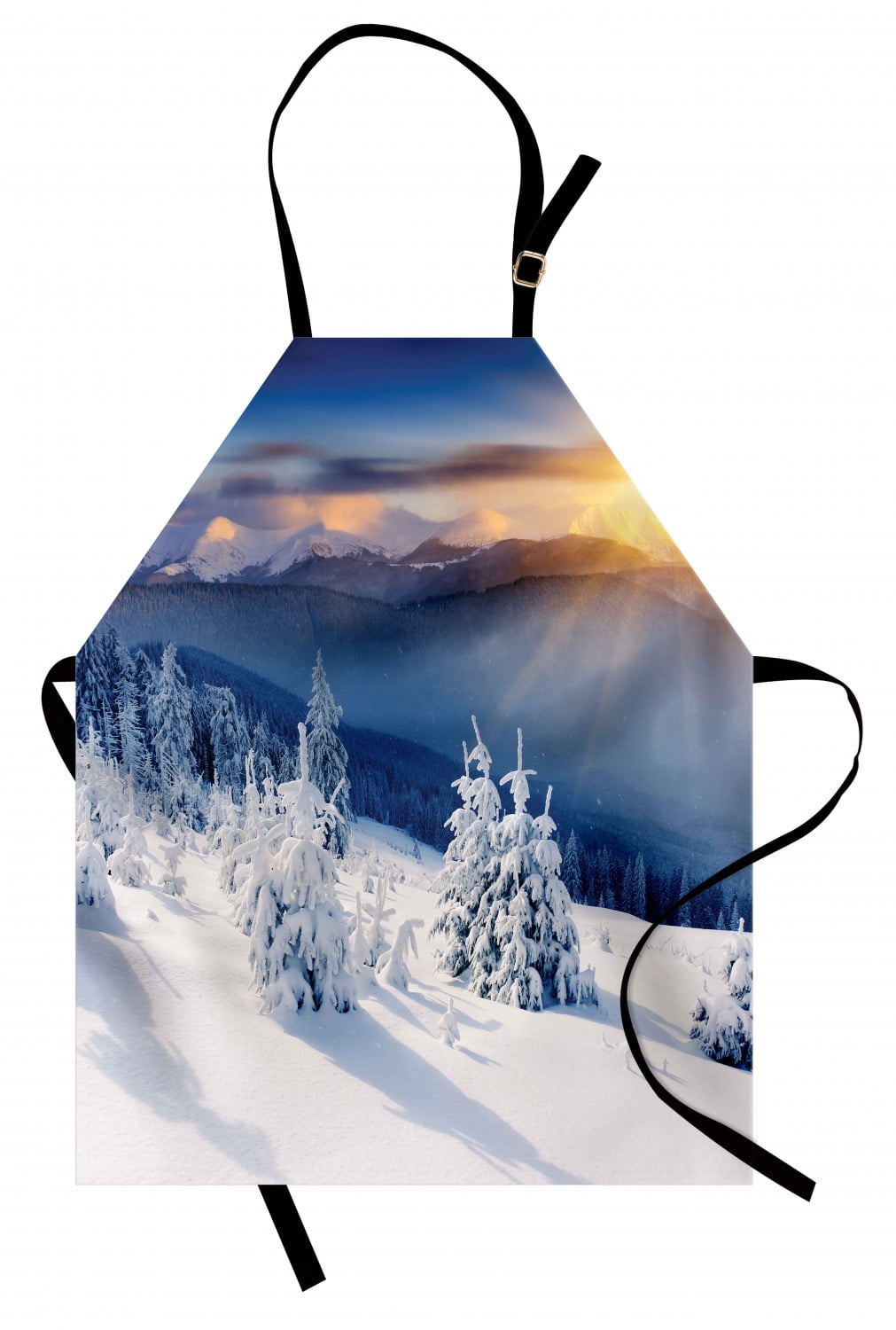 Winter Apron Fantastic Disappearance of Sunrise in Mountain Tops ...