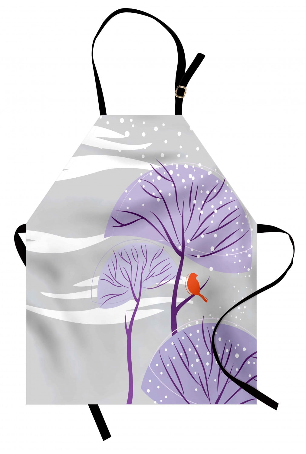 Winter Apron Seasonal Conceptual Artwork Purple Trees Snowy Weather ...