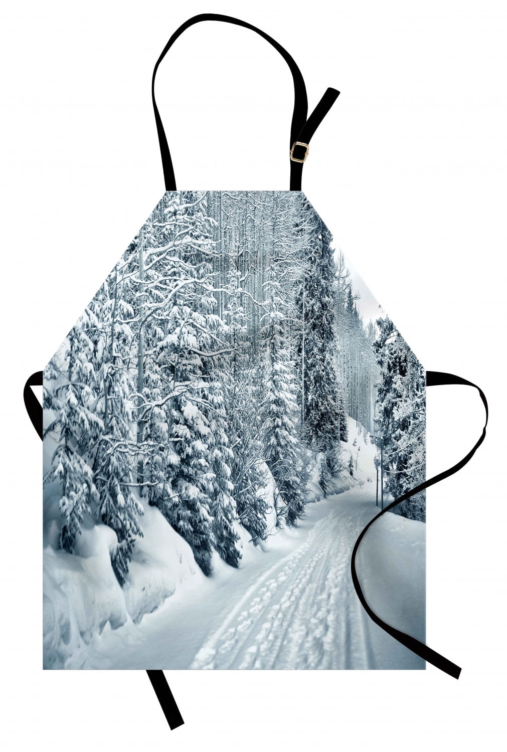 Winter Apron Ski Themed Snowy Road Cold Parts of the World Footprints ...