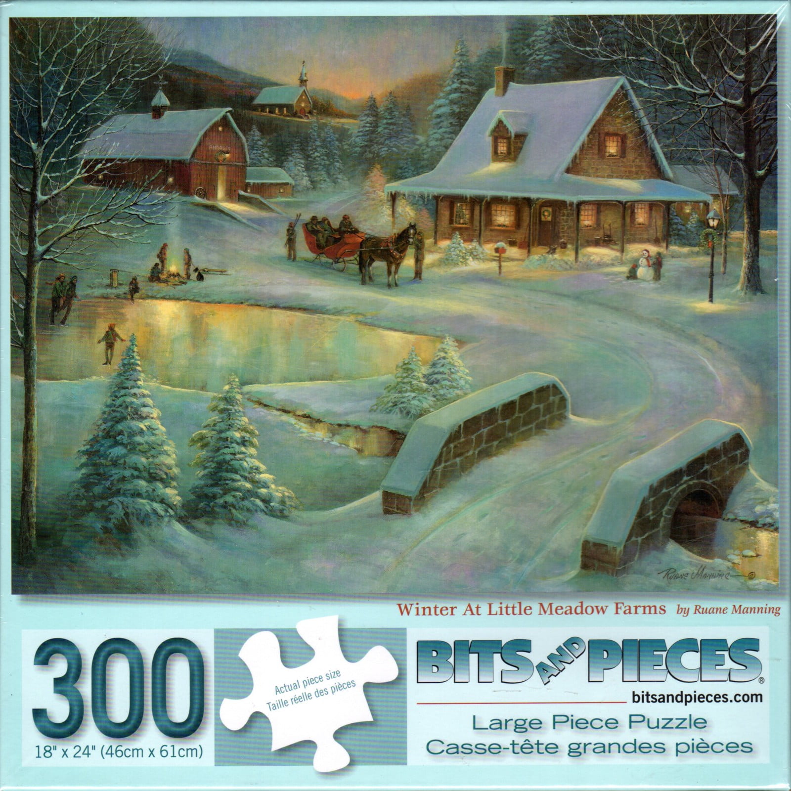 Winter At Little Meadow Farms by Ruane Manning 300 Large Piece Puzzle ...