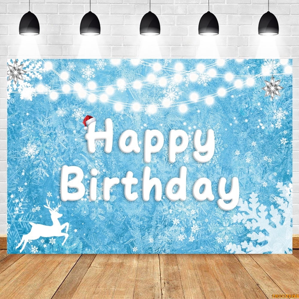 Winter Baby Birthday Party Backdrop Snowflake Girl Boy Baby Shower ...