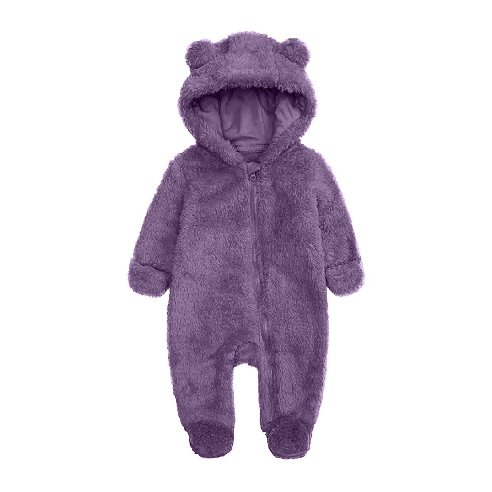 ZyeKqe Winter Baby Clothes Warm Fleece Thick Onesie Ear Hooded ...