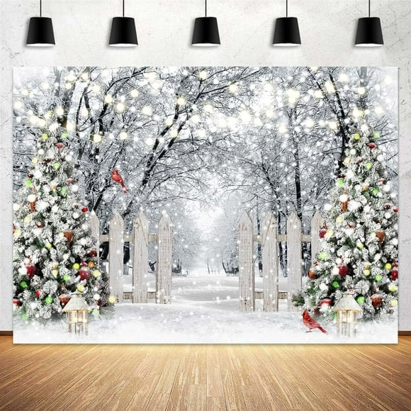 White Christmas Photography Background