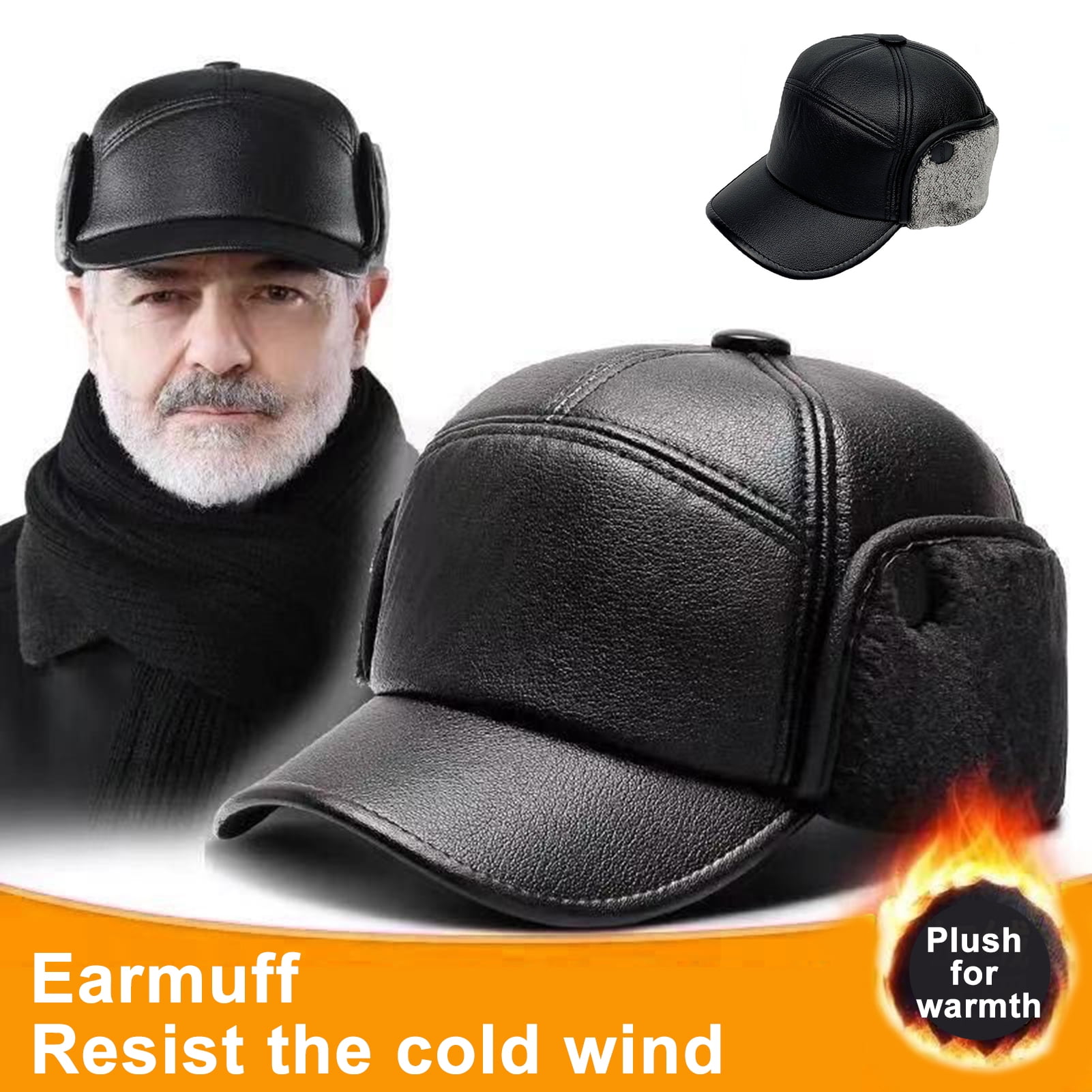 Winter Baseball Cap Casquette Snapback Windproof Foldable Earflaps ...