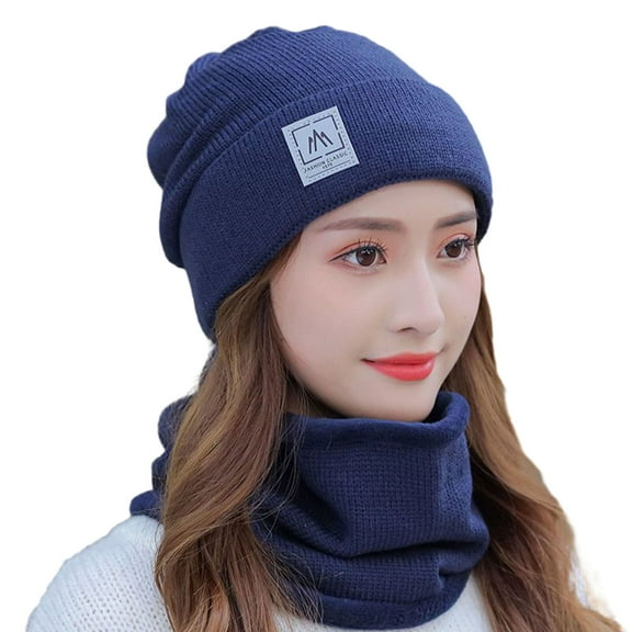 BEFOKA Women One Pieces Slouchy Fleece Beanie Hats Scarf Mask Warm ...