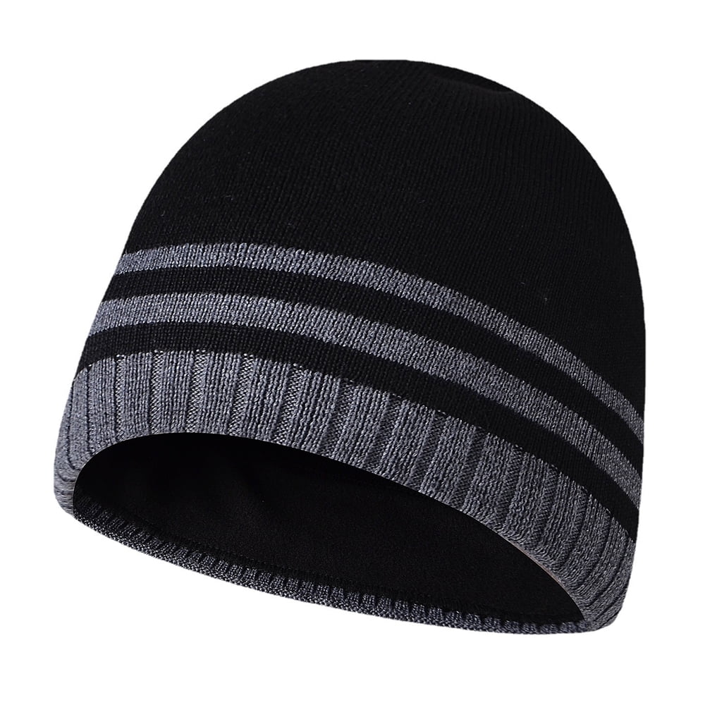 Winter Beanie Hat Warm Knit Cuffed Plain Toboggan Cap - Walmart.com