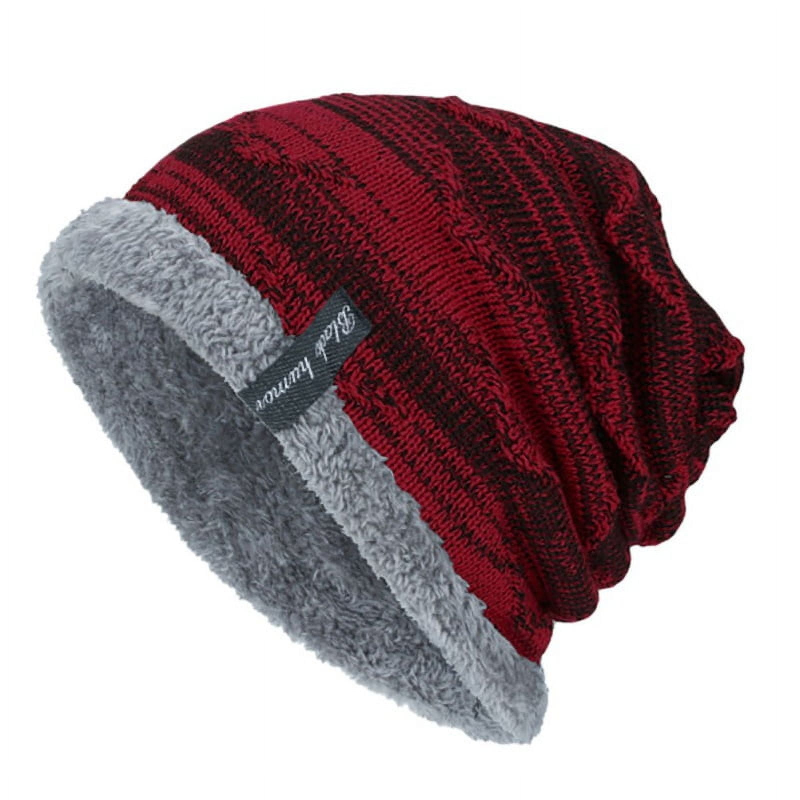 Winter Beanie Knit Hats for Men - Wool Acrylic Cap Warm & Soft Stylish ...
