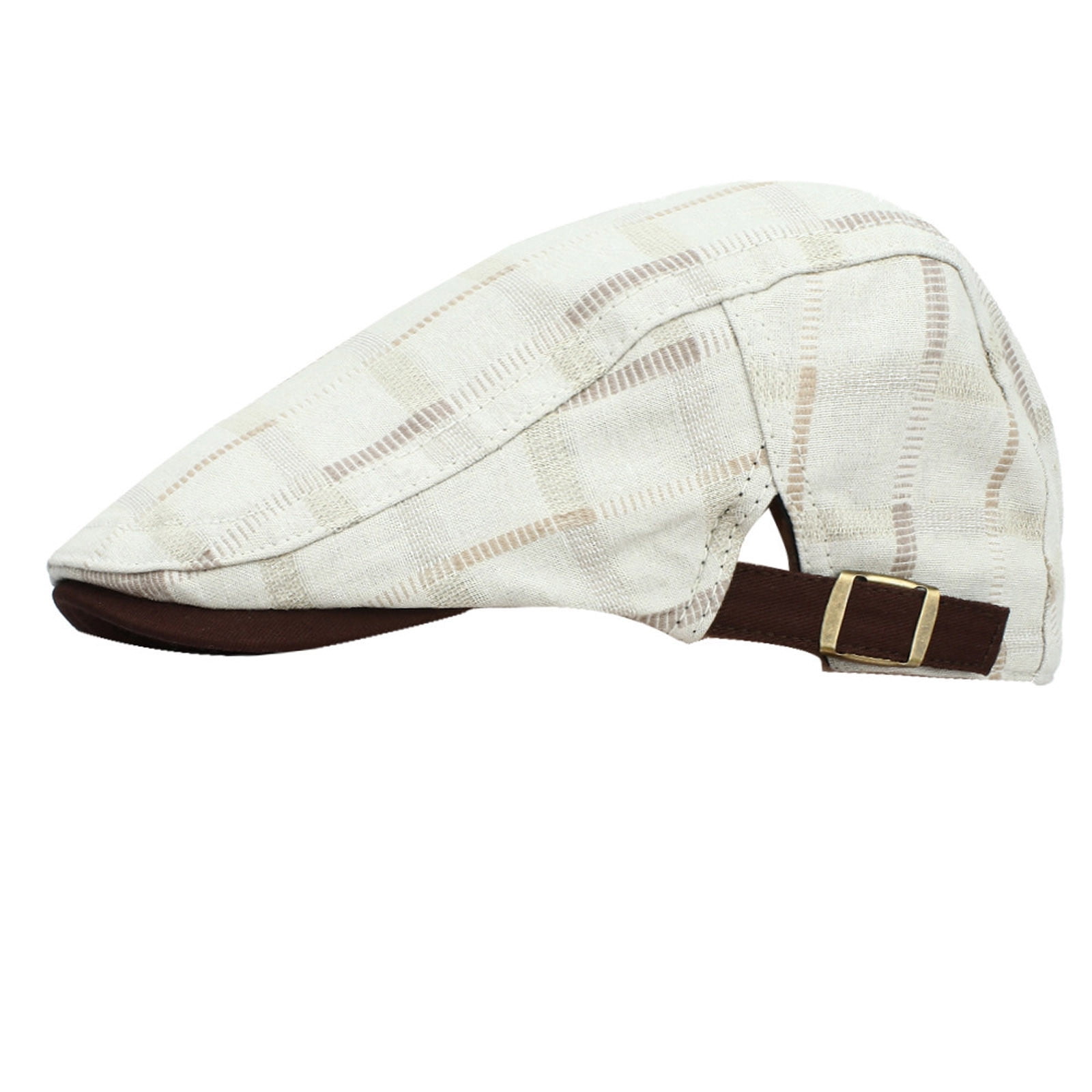 Winter Beret Hats for Women Plaid Embroidery Simple Peaked Cap Washed ...