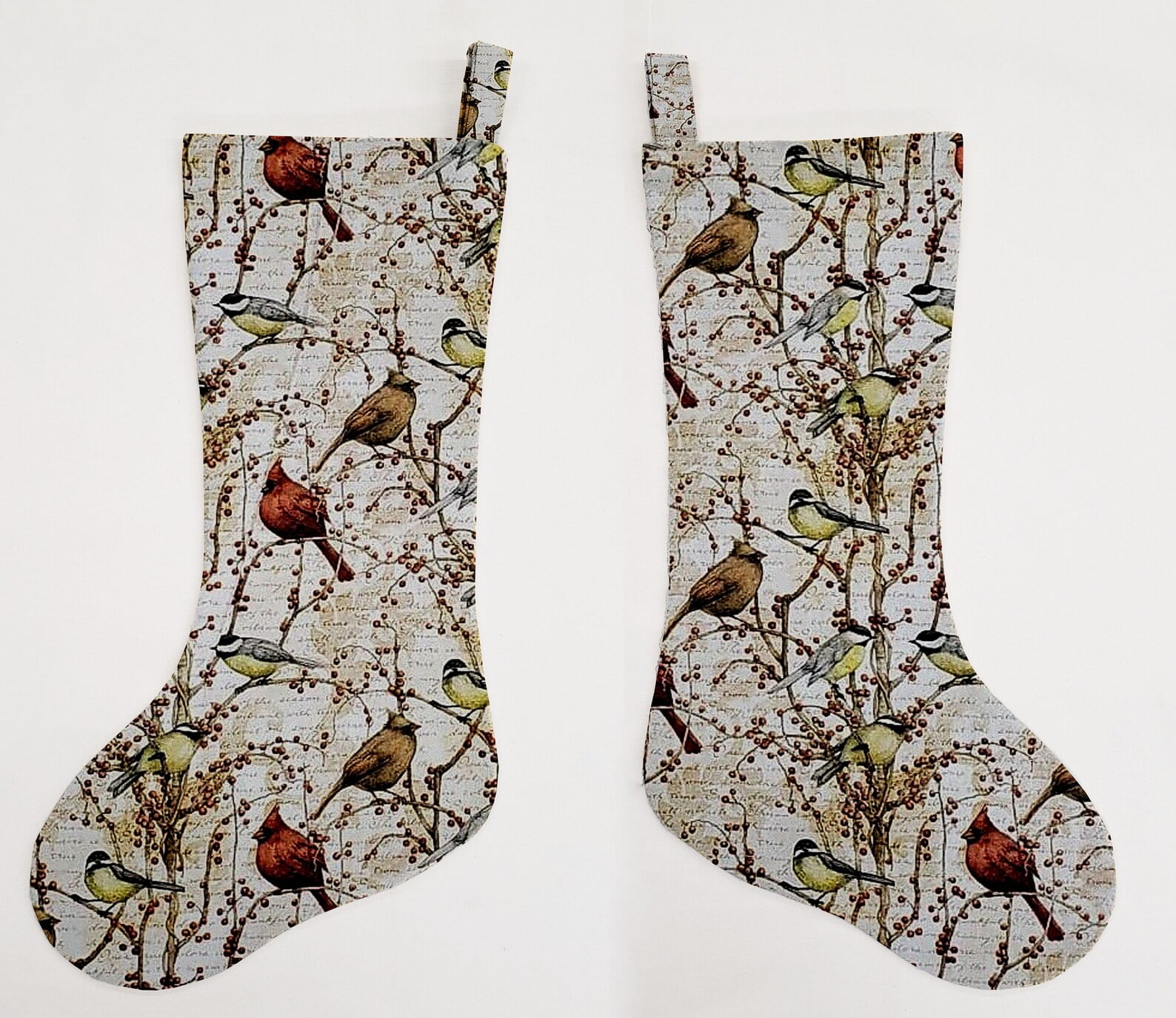 Winter Birds & Berries Christmas Stocking by Penny's Needful Things ...