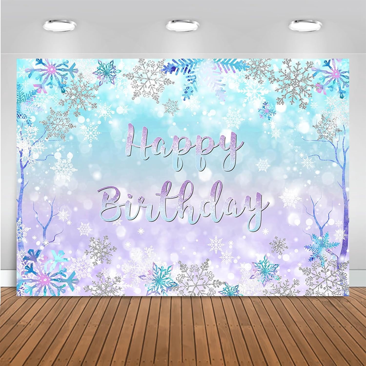 Winter Birthday Backdrop for Girl Ice Snow Birthday Party Decoration ...