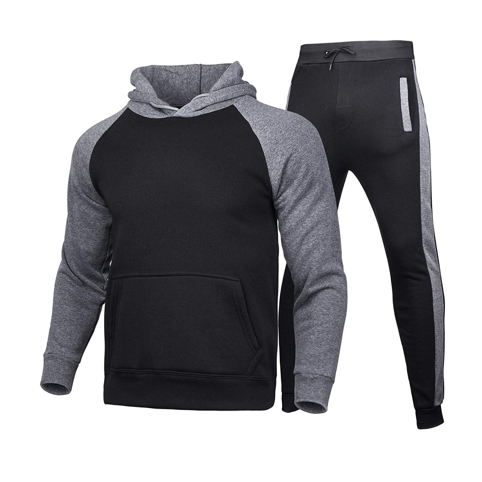 Winter Black Men'S Sport Wear Tracksuit Clothes Outfits Set Sweatshirt ...