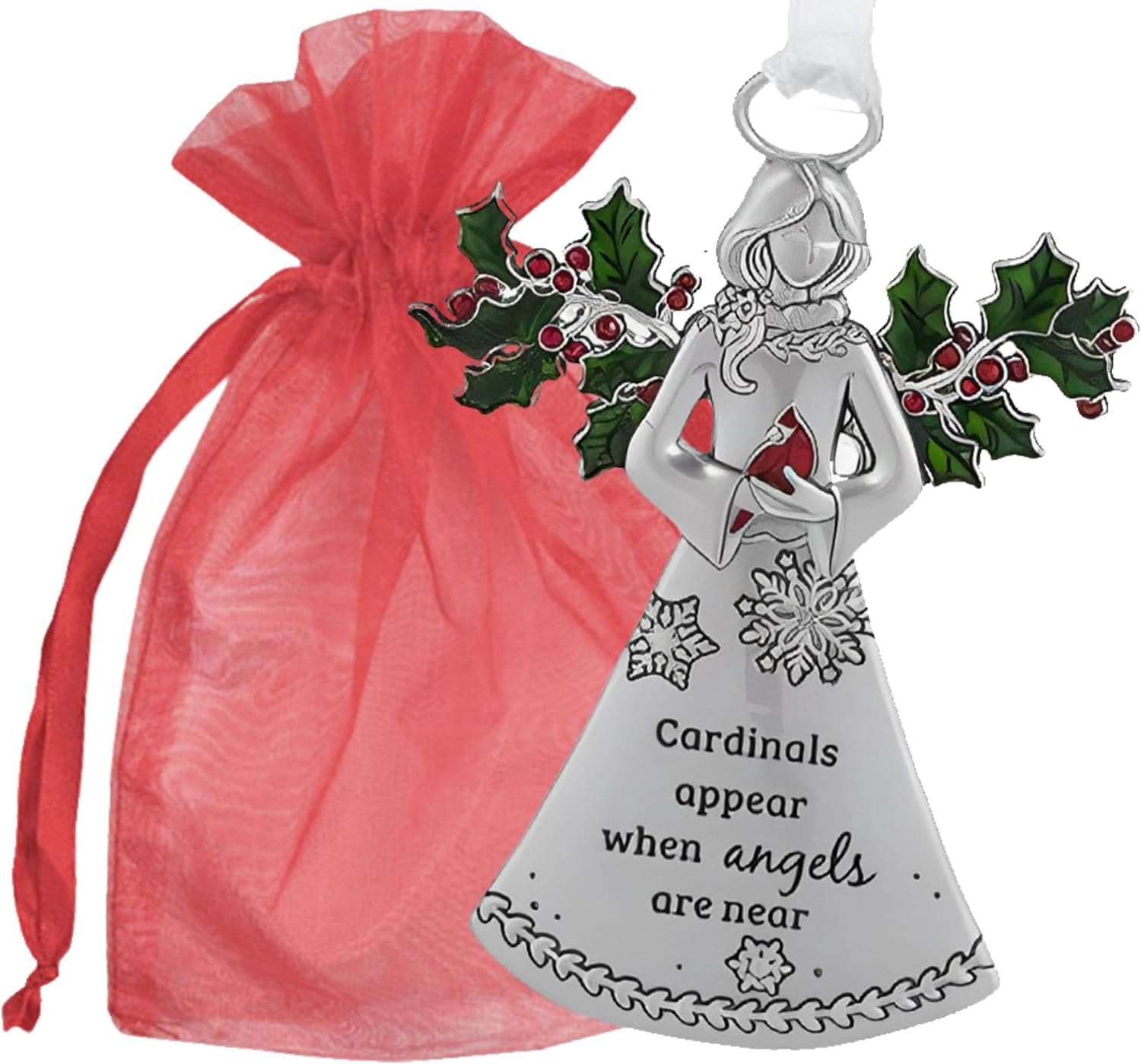 Winter Blessings Angel Cardinals Appear When Angels are Near Ornament ...