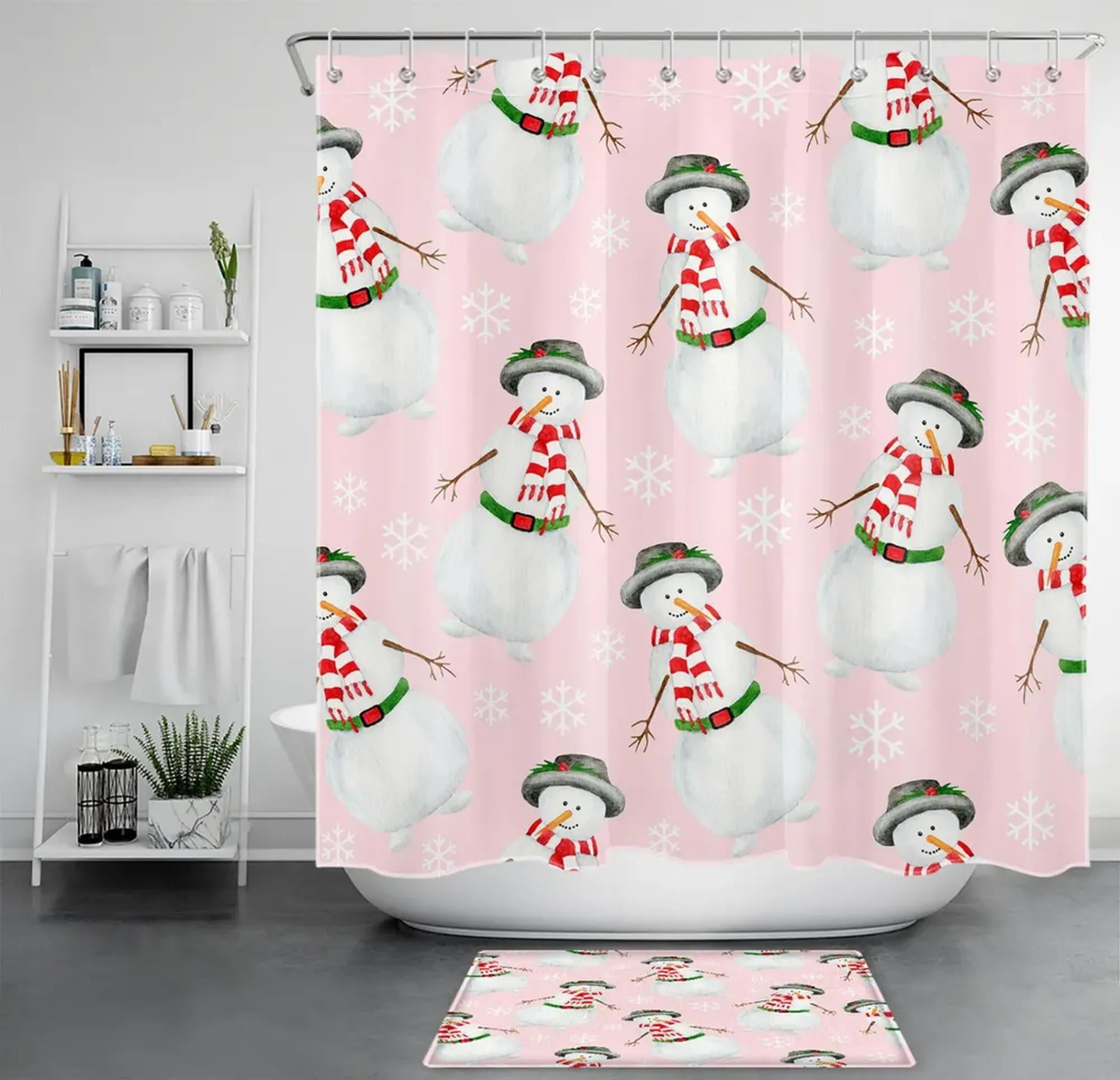 Winter Bliss: Elevate Your Bathroom Decor with a Festive Shower Curtain ...