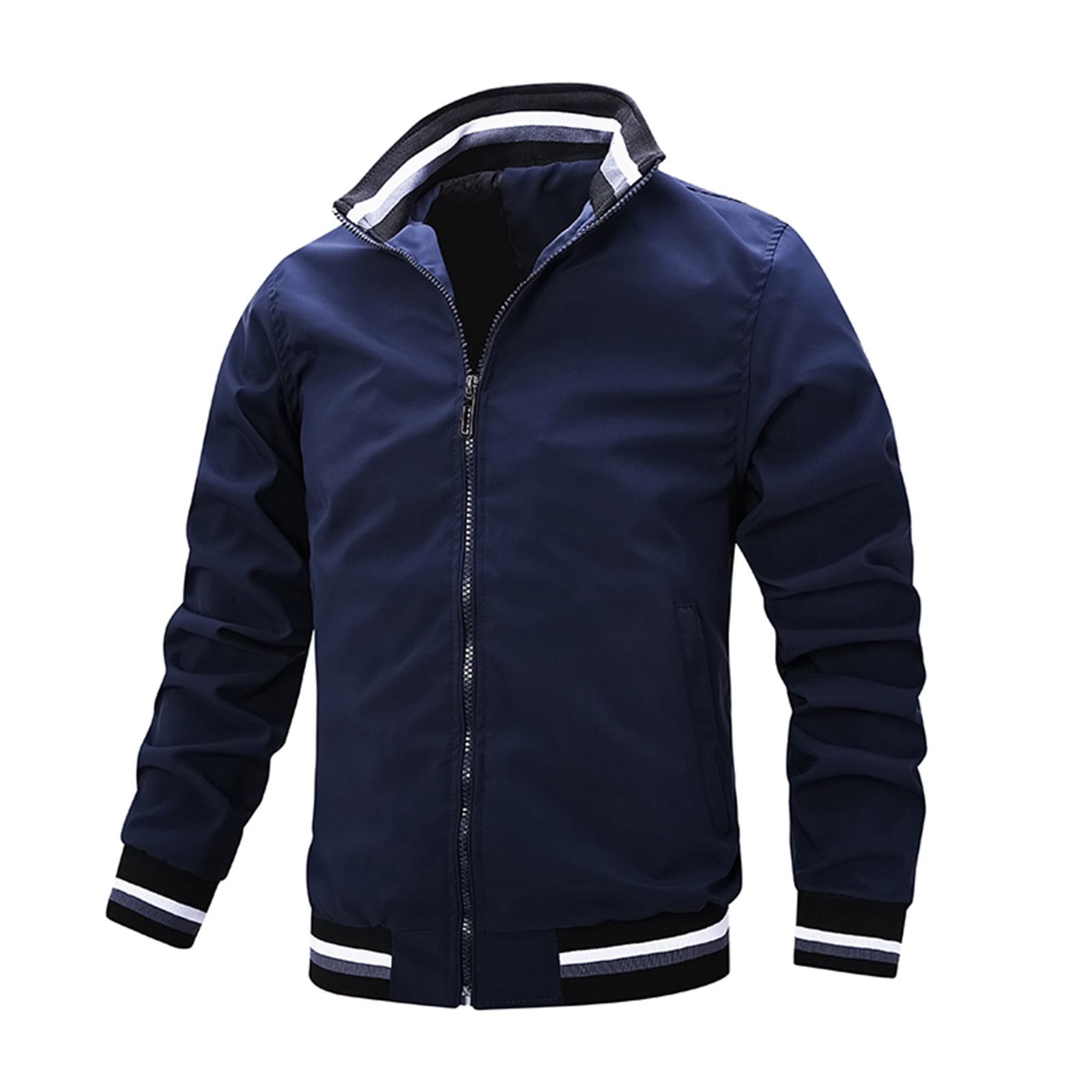Winter Blue Jackets For Men Men'S Casual Jacket Zip Up Lightweight ...