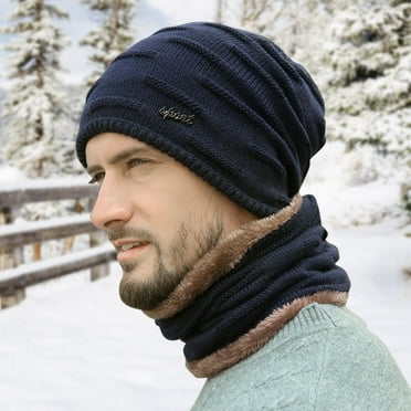 Luxtrada Winter Beanie w/Visor & Earflaps for Men Outdoor Fleece Hat ...