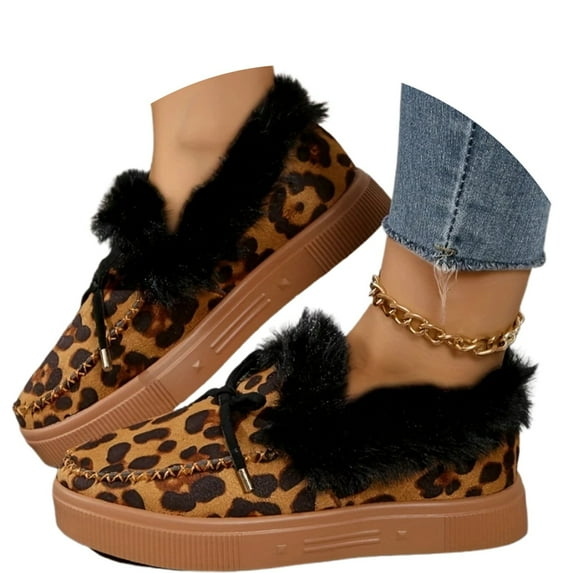 Winter Boots for Women 2025 Snow Boots Ankle Booties Slip On Fur Lined ...