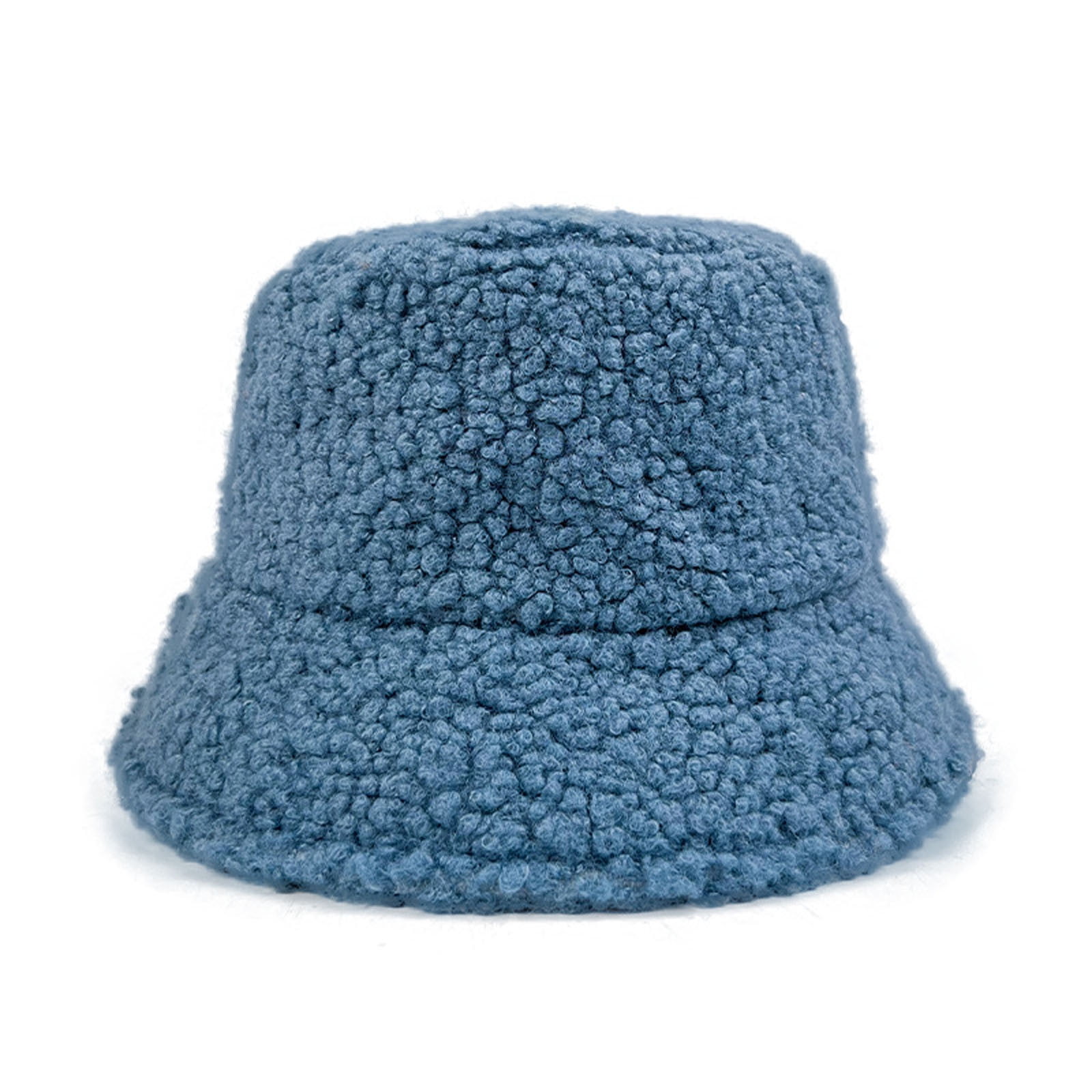 ZQUUVOU Winter Bucket Hat Fluffy Faux Fur Fisherman Cute And Warm Caps ...