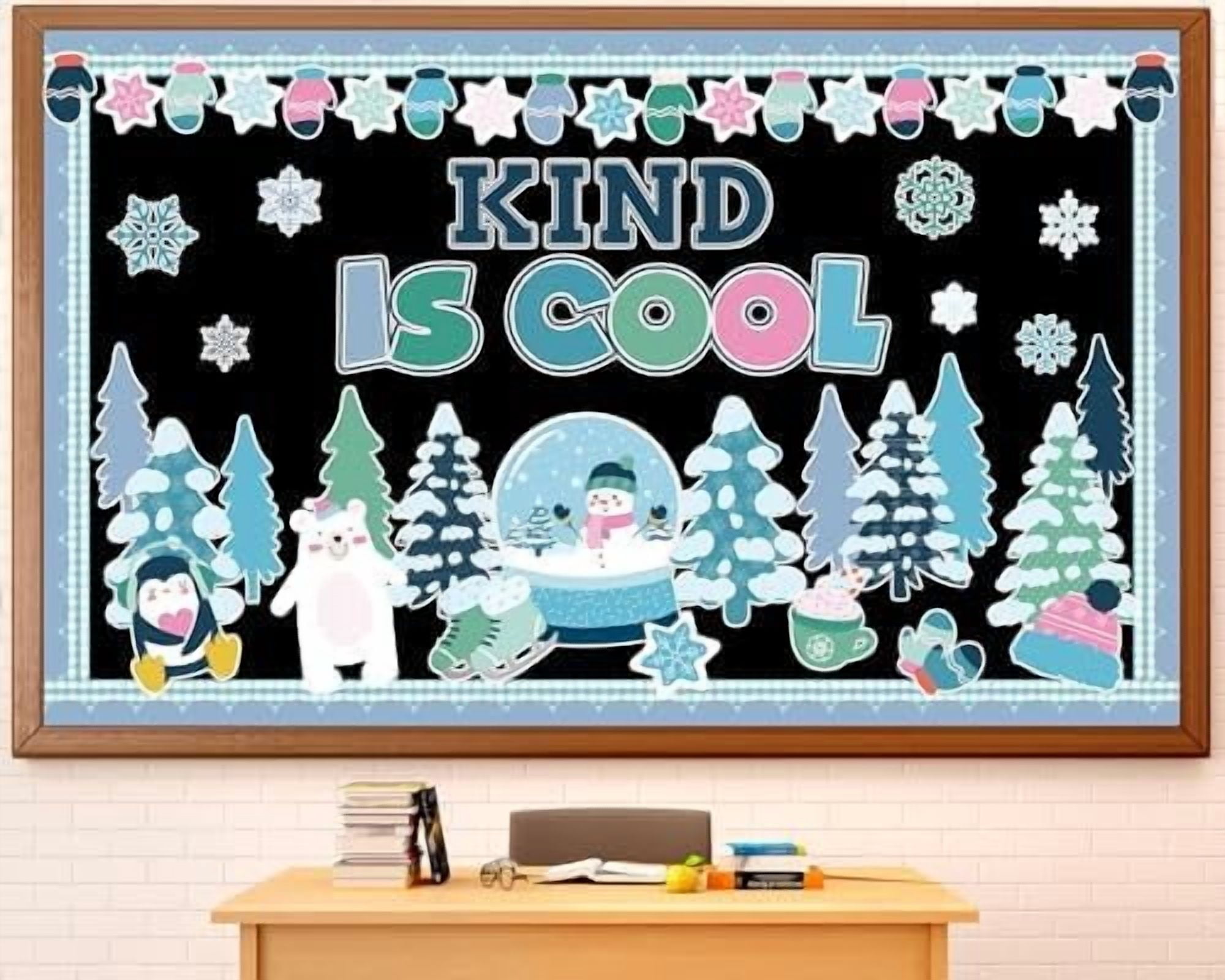 Winter Bulletin Board Decorations Snowflake Cutouts Snowman Bulletin ...