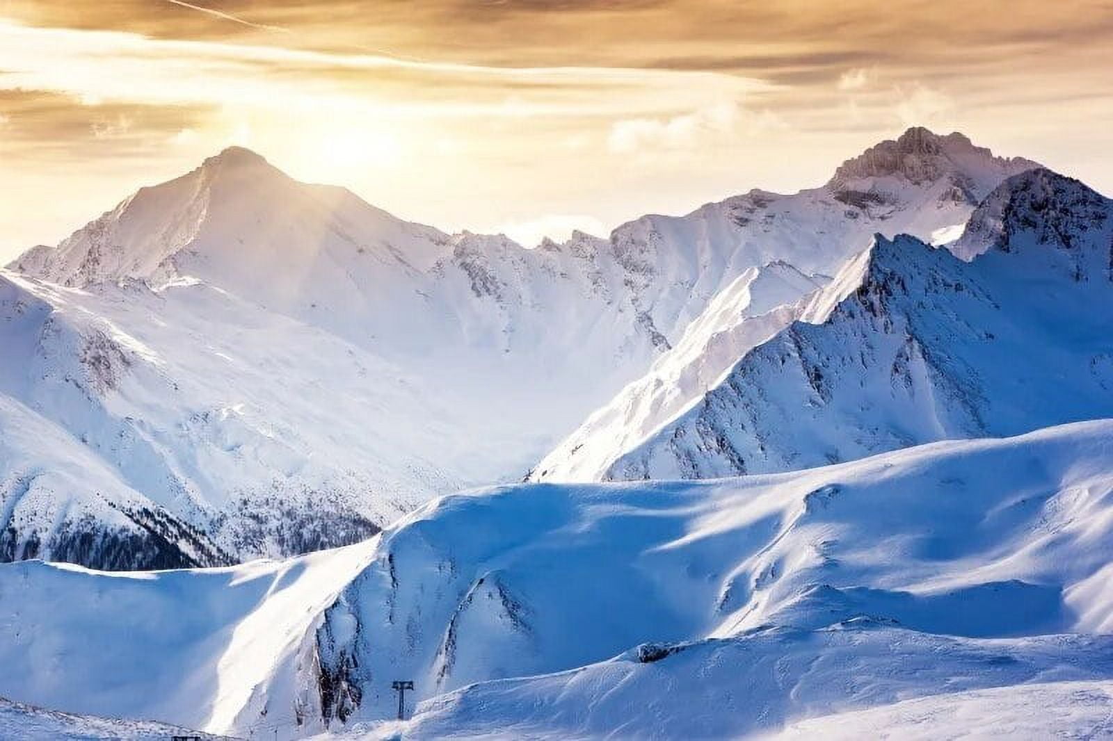 Winter Camping Photo Backdrop Snow Mountain Starry Sky Tent Hiking ...