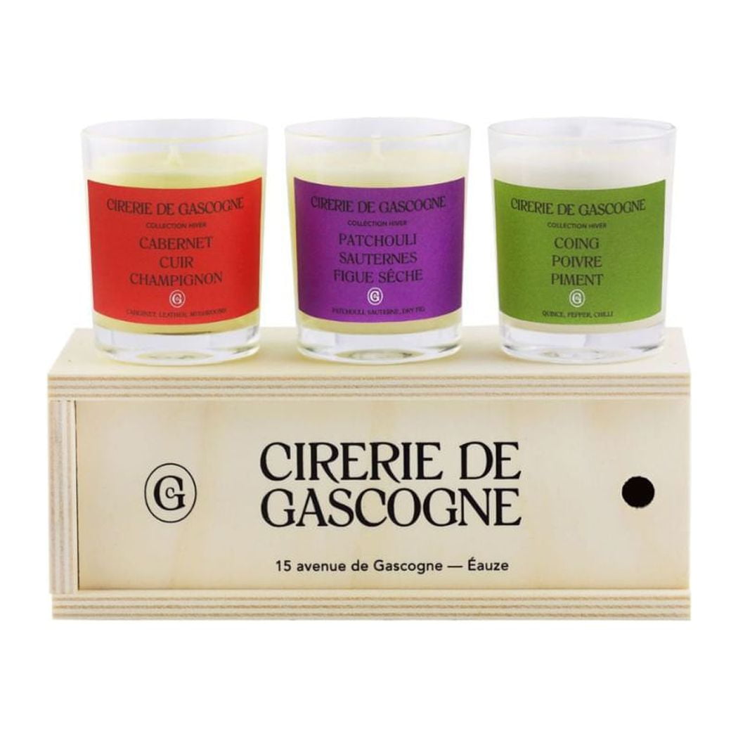 Winter Candle Collection Set in Wood-Box Cirerie de Gascogne Scented ...