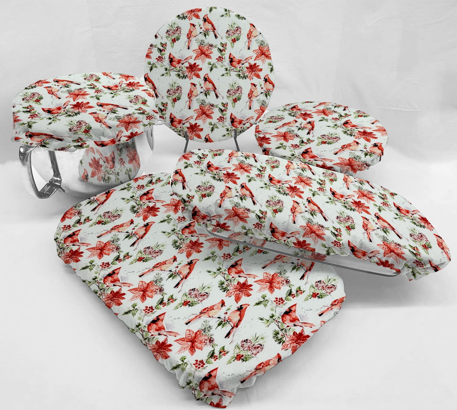 Winter Cardinals Reusable Fabric Bowl and Casserole Pan Covers by Penny ...