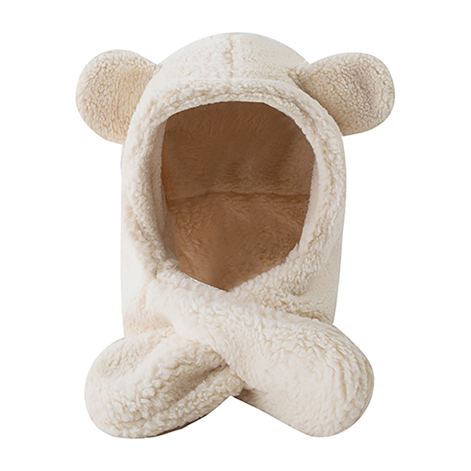 Winter Cartoon Bear Ears Hat Velvet Thickened Integrated Hat Uncle Hats ...