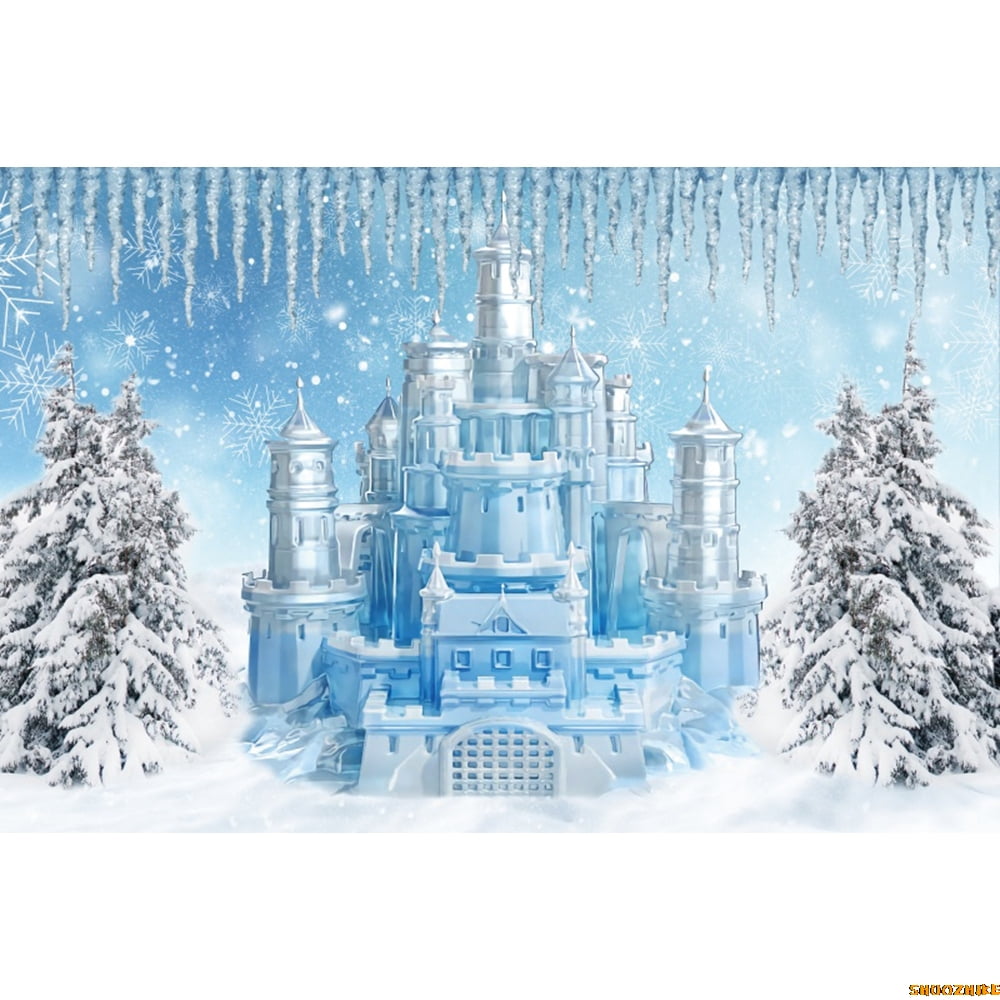 Winter Castle Backdrop Ice Forz World Winter Wonderland Party rations ...