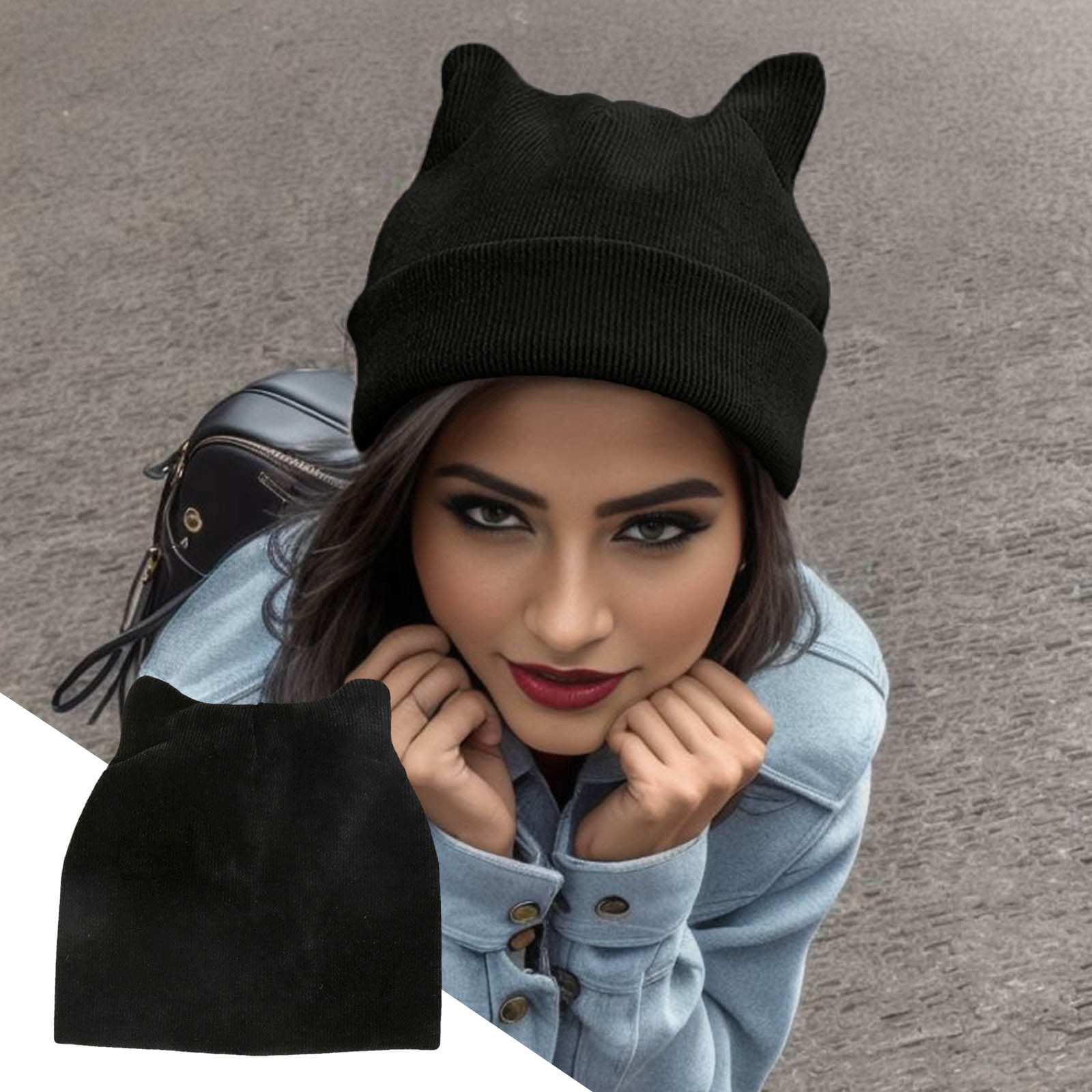Winter Cat Ear Without Brim Hat Hat Woman Autumn Cat Hat Earmuffs Weight Bands for Exercise ...