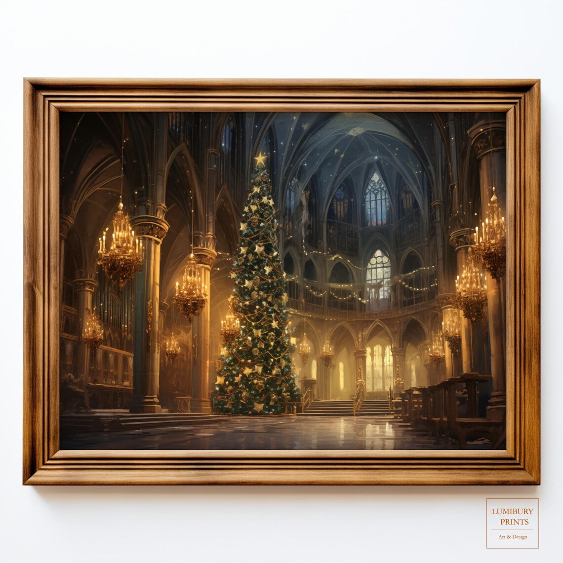 Winter, Cathedral Winter Tree, Seasonal, Winter Tree Wall Art, UNFRAMED ...