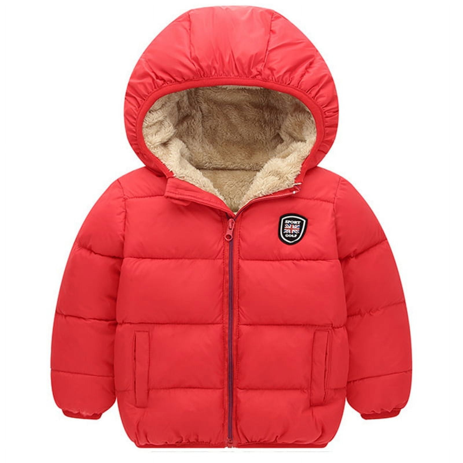 Winter Puffer Outerwear for Children, Toddler Boy Girl Warm Hooded Thick Down Coat, Suitable for ...