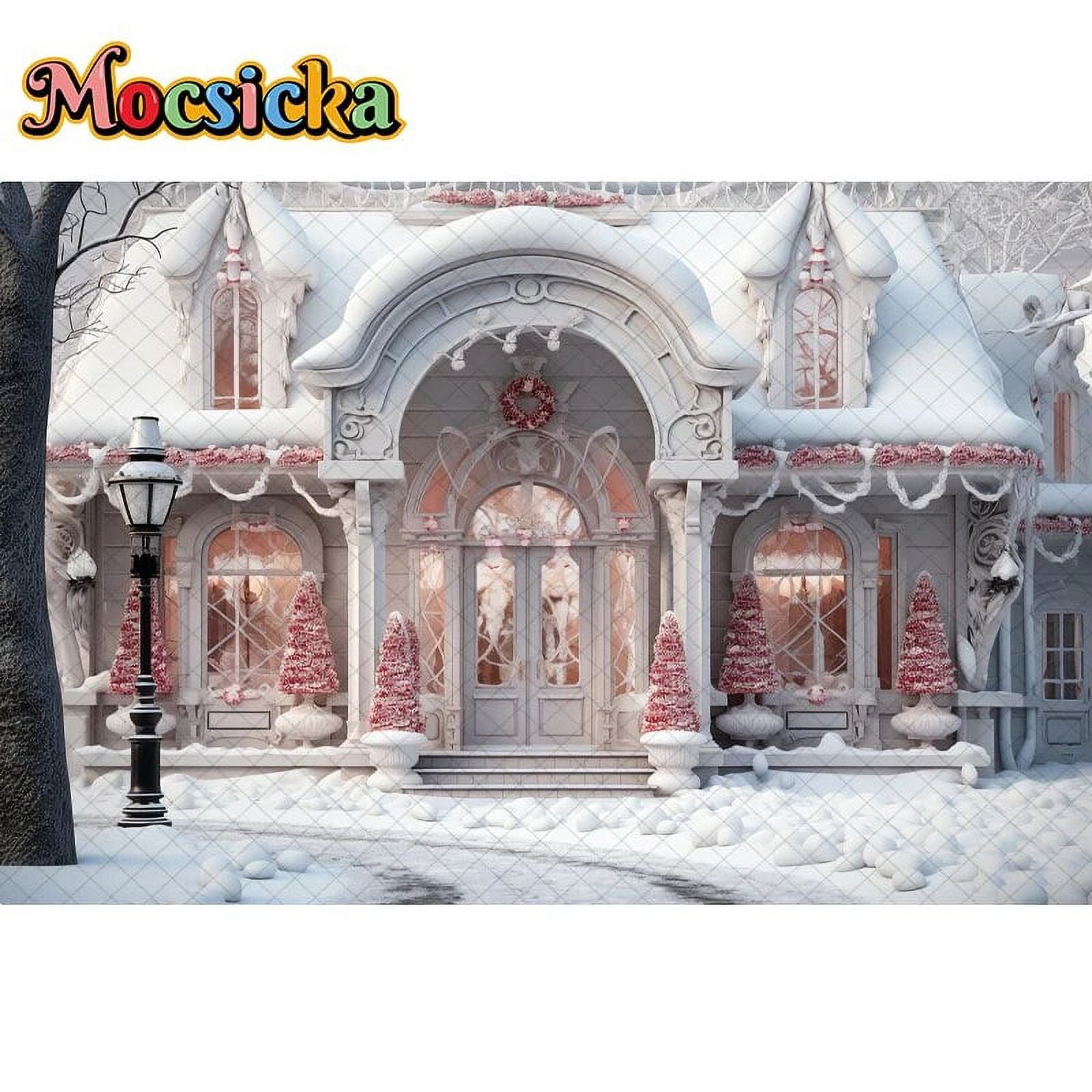 Winter Christmas Candy Store Photography Background Snow Xmas Praty Child Family Portrait Decor ...