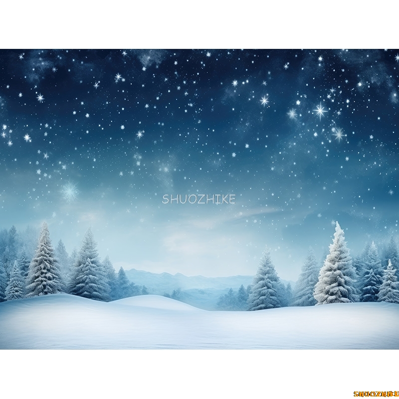 Winter Christmas Eve Festival ration Living Room Photography Backdrops ...