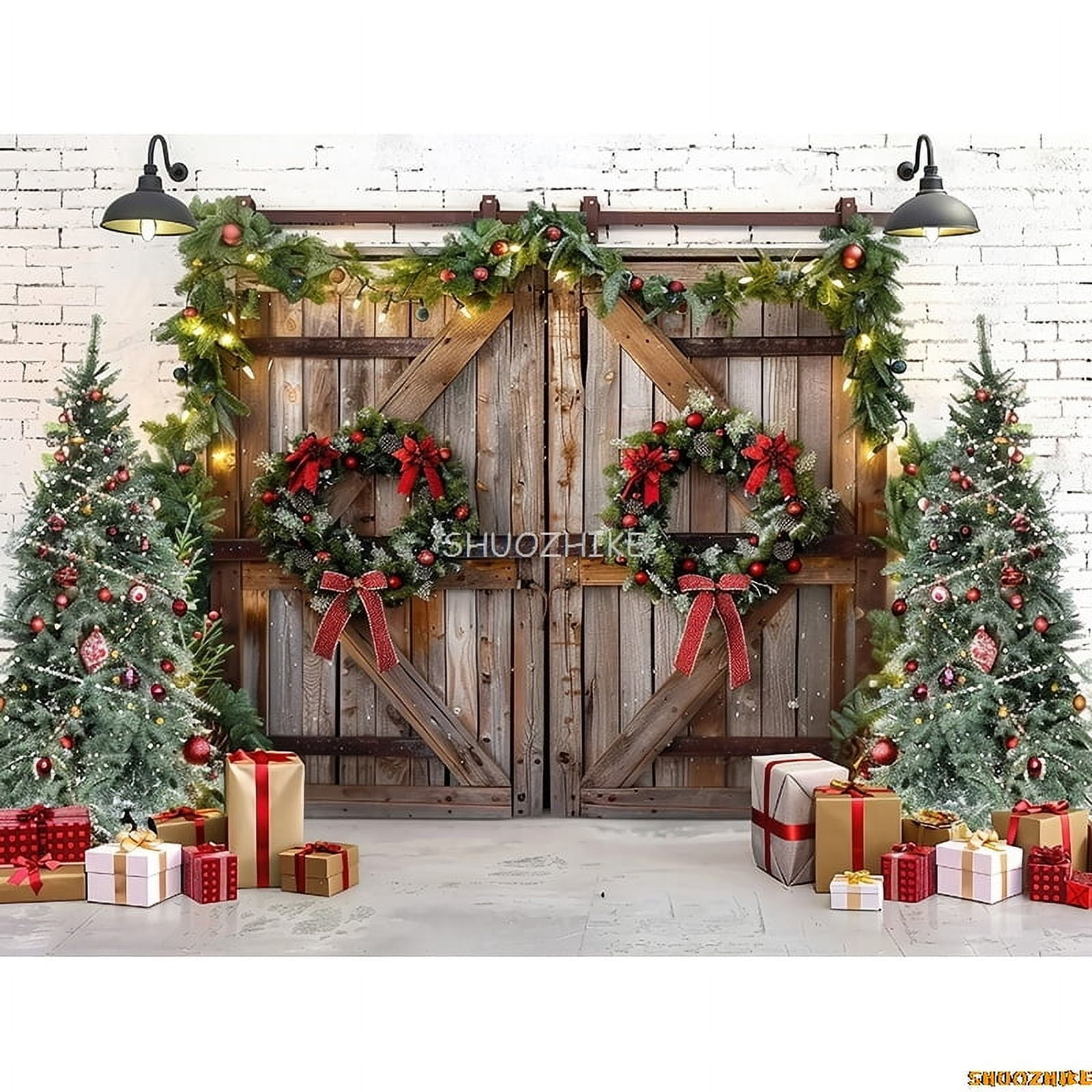 Winter Christmas Eve Festival ration Living Room Photography Backdrops ...