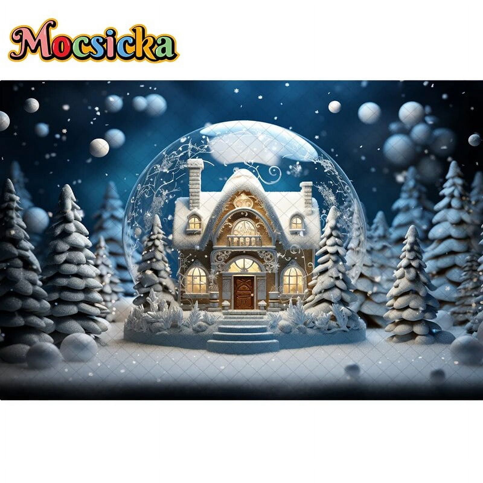 Winter Christmas Ice World Xmas Tree Crystal Balls Snowflake Decor Kids ...