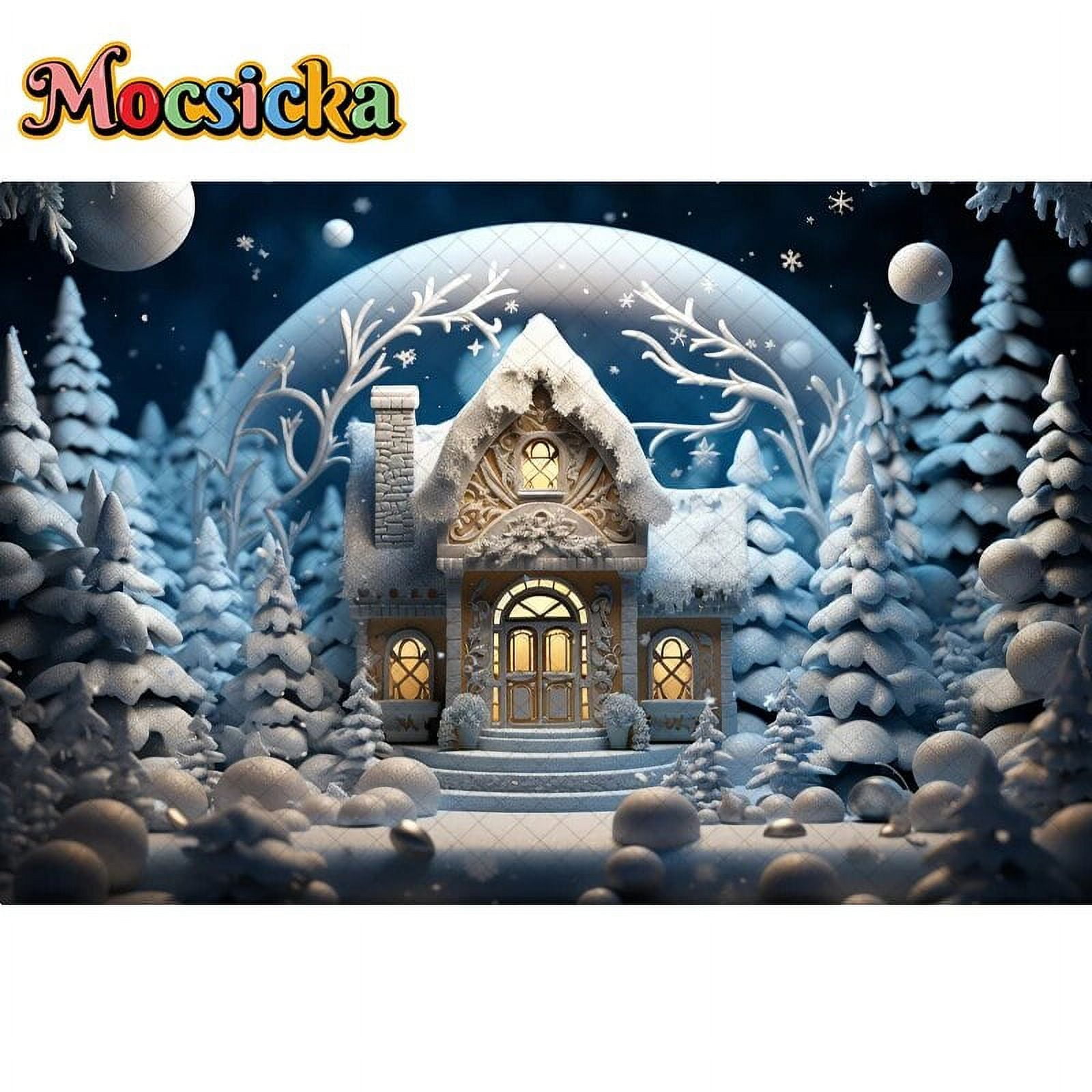 Winter Christmas Ice World Xmas Tree Crystal Balls Snowflake Decor Kids ...