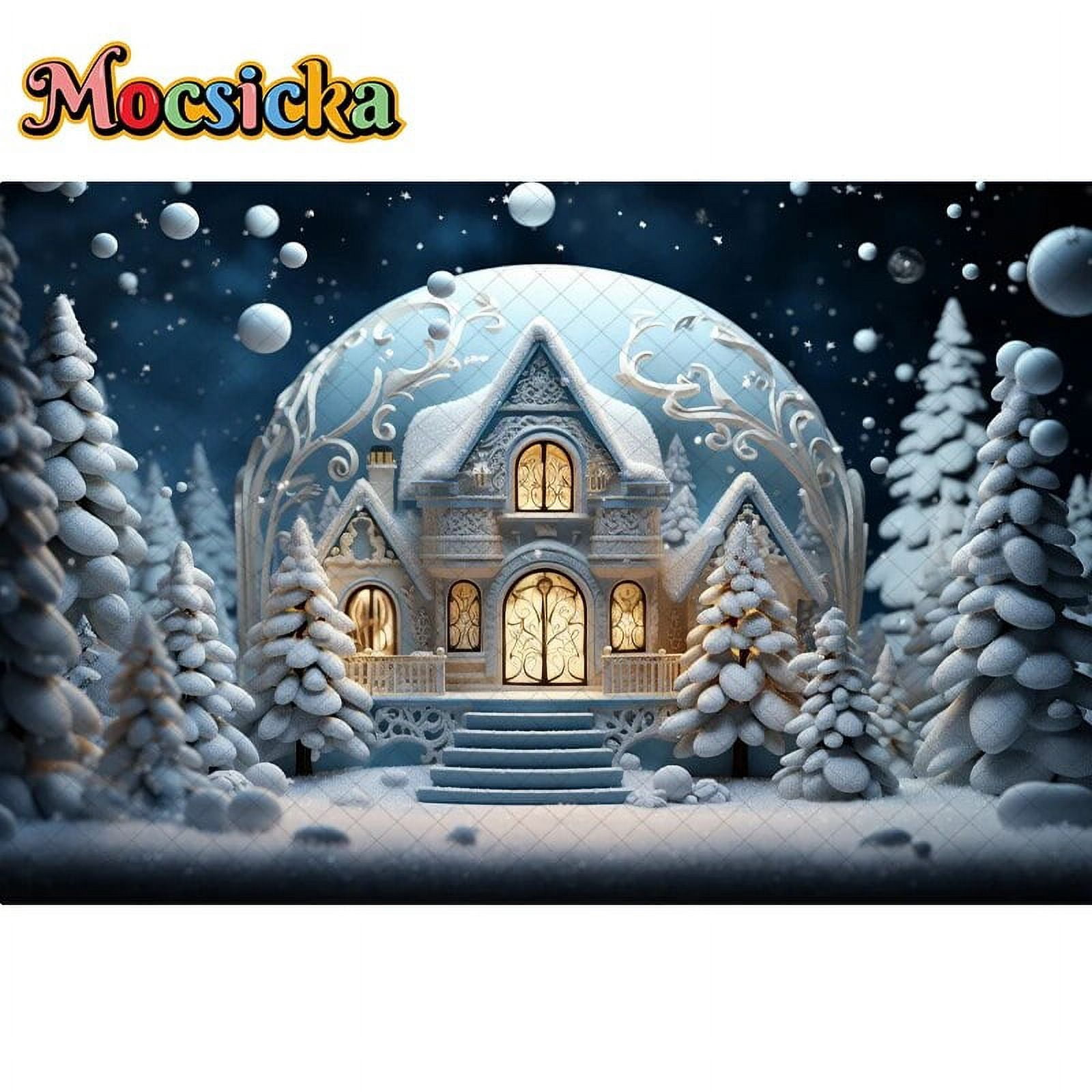Winter Christmas Ice World Xmas Tree Crystal Balls Snowflake Decor Kids ...