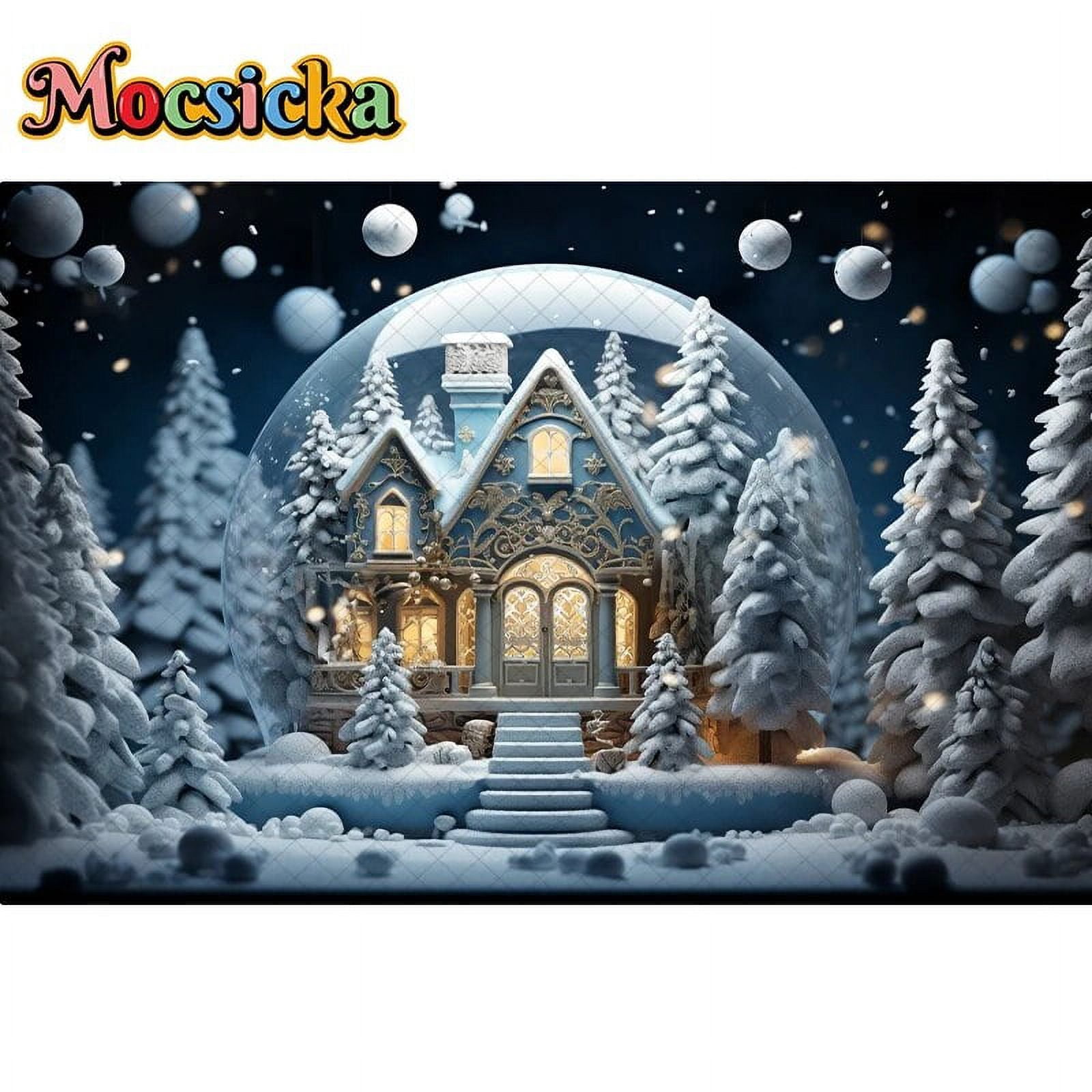 Winter Christmas Ice World Xmas Tree Crystal Balls Snowflake Decor Kids ...