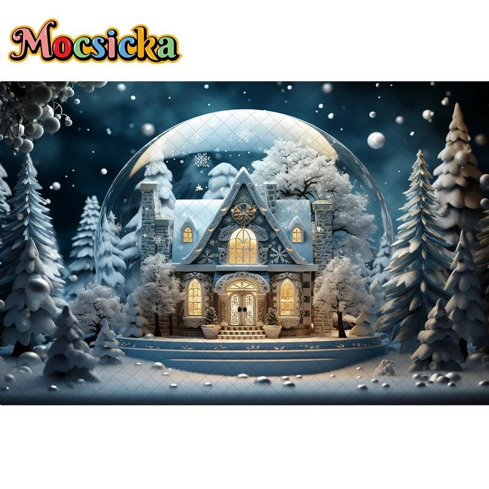 Winter Christmas Ice World Xmas Tree Crystal Balls Snowflake Decor Kids ...