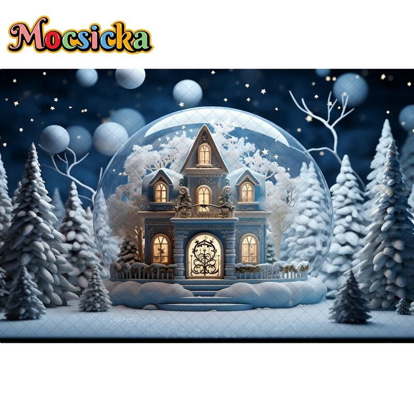 Winter Christmas Ice World Xmas Tree Crystal Balls Snowflake Decor Kids ...