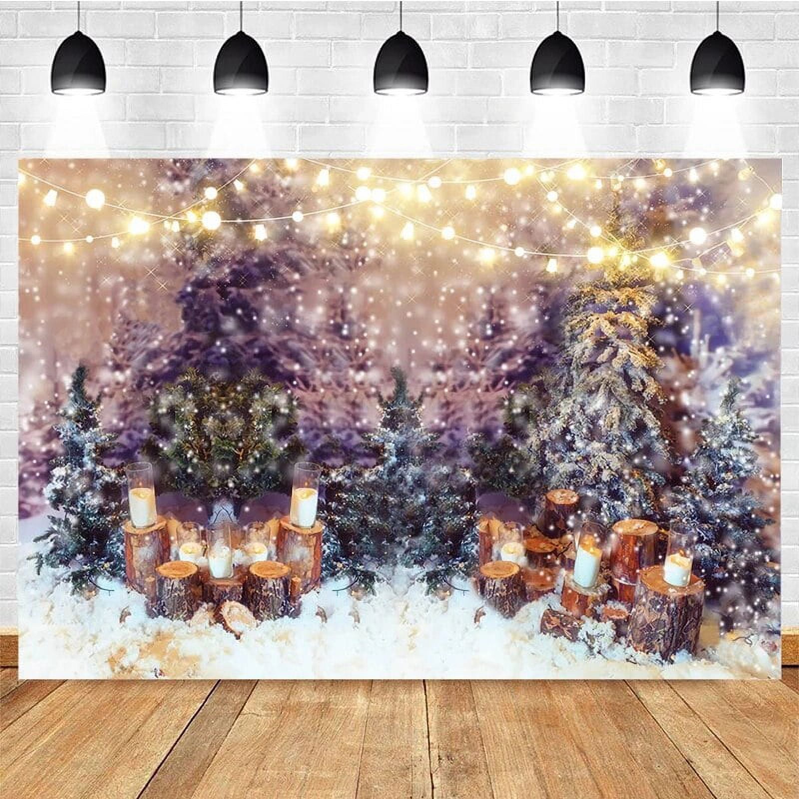Winter Christmas Photography Backdrops Green Pine Tree Decor Chirldren ...