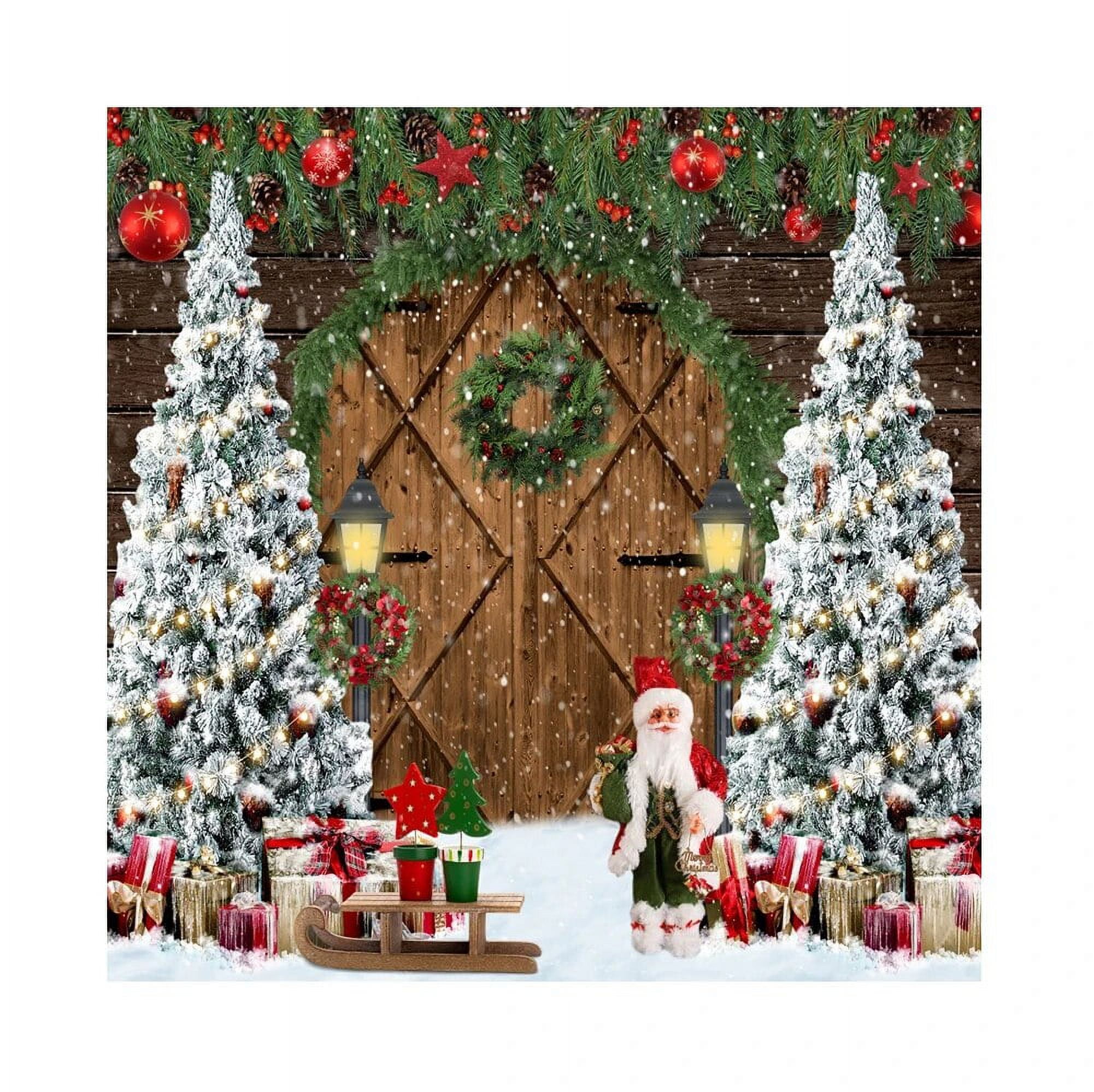 Winter Christmas Photography Backgrounds Showcase Window Snow Red s ...