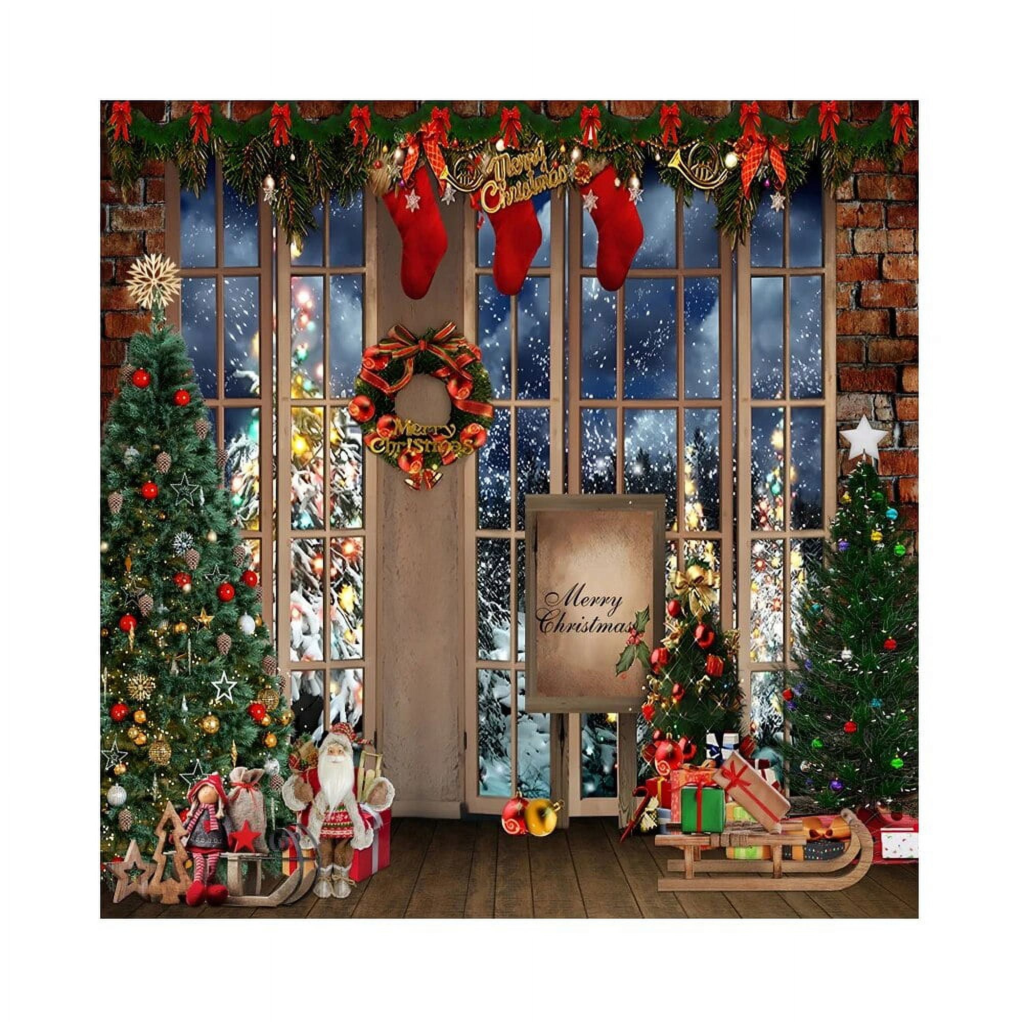 Winter Christmas Photography Backgrounds Showcase Window Snow Red s ...