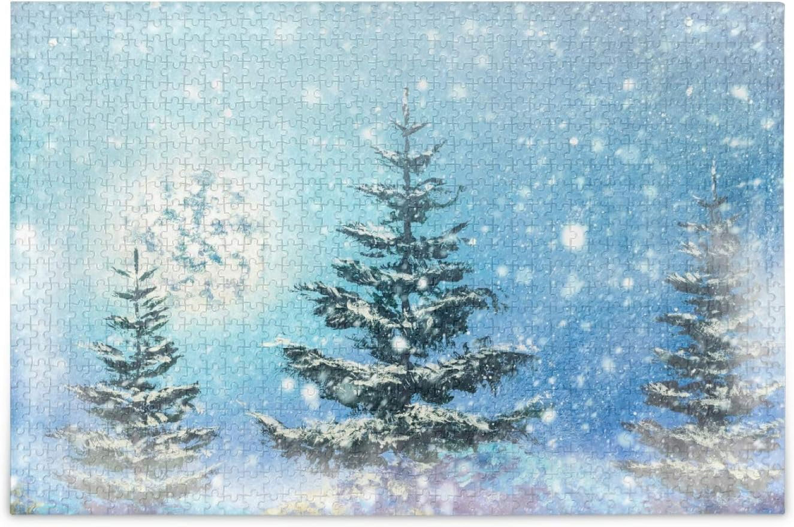 Winter Christmas Snowy Fir Trees Puzzle for Adults 500 Piece Puzzles ...