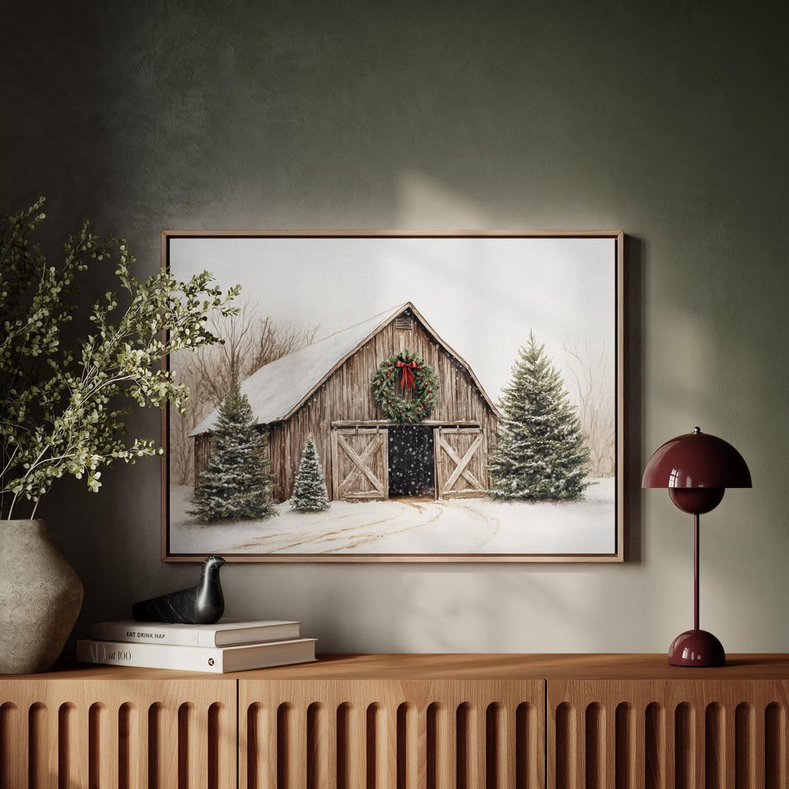 Winter Christmas Time Farmhouse Poster Wall Decor Christian Faith ...