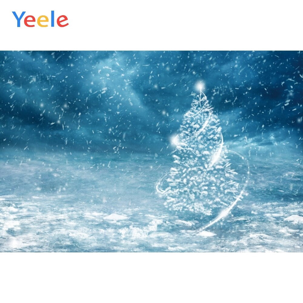Winter Christmas Tree Snowflake Light Wind Home Decoration Backdrop ...