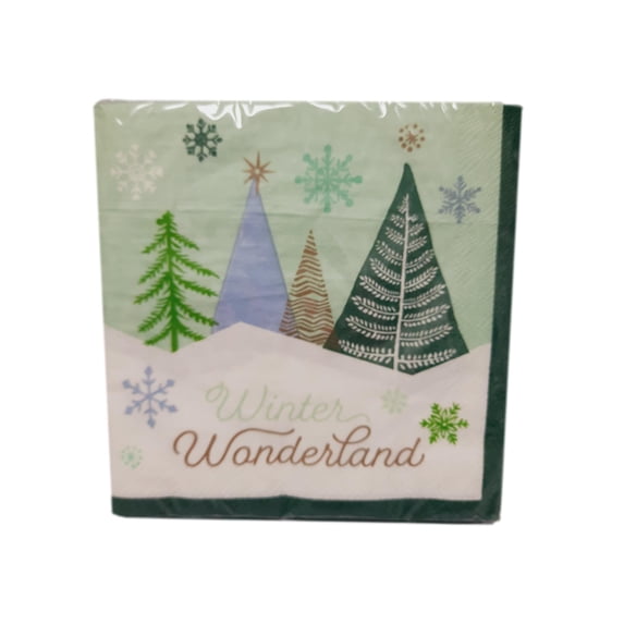 Winter Christmas Tree Wonderland 16 Ct Luncheon Napkins - Walmart.com