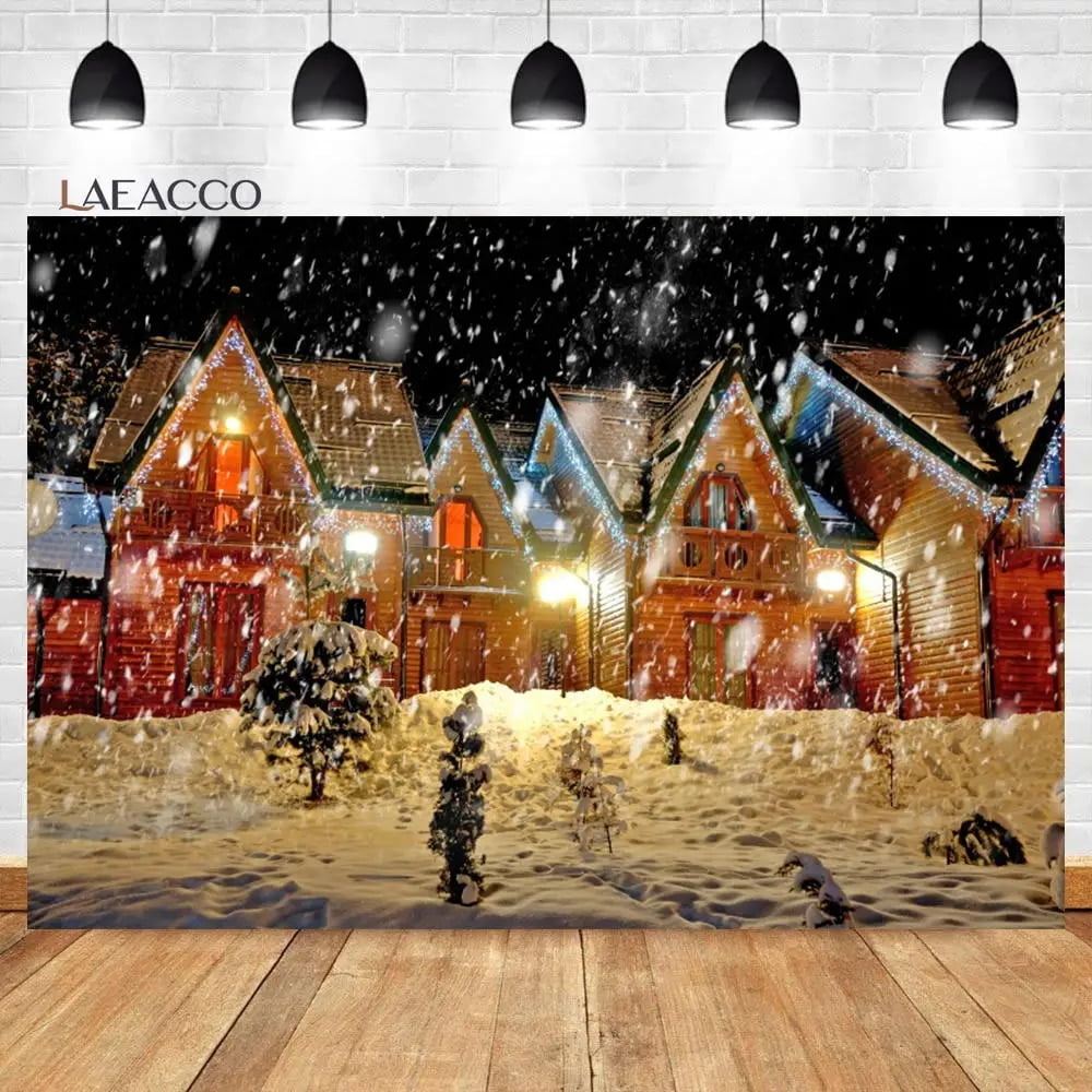 Winter City Street Lights Scenery Christmas Birthday Portrait Photo ...
