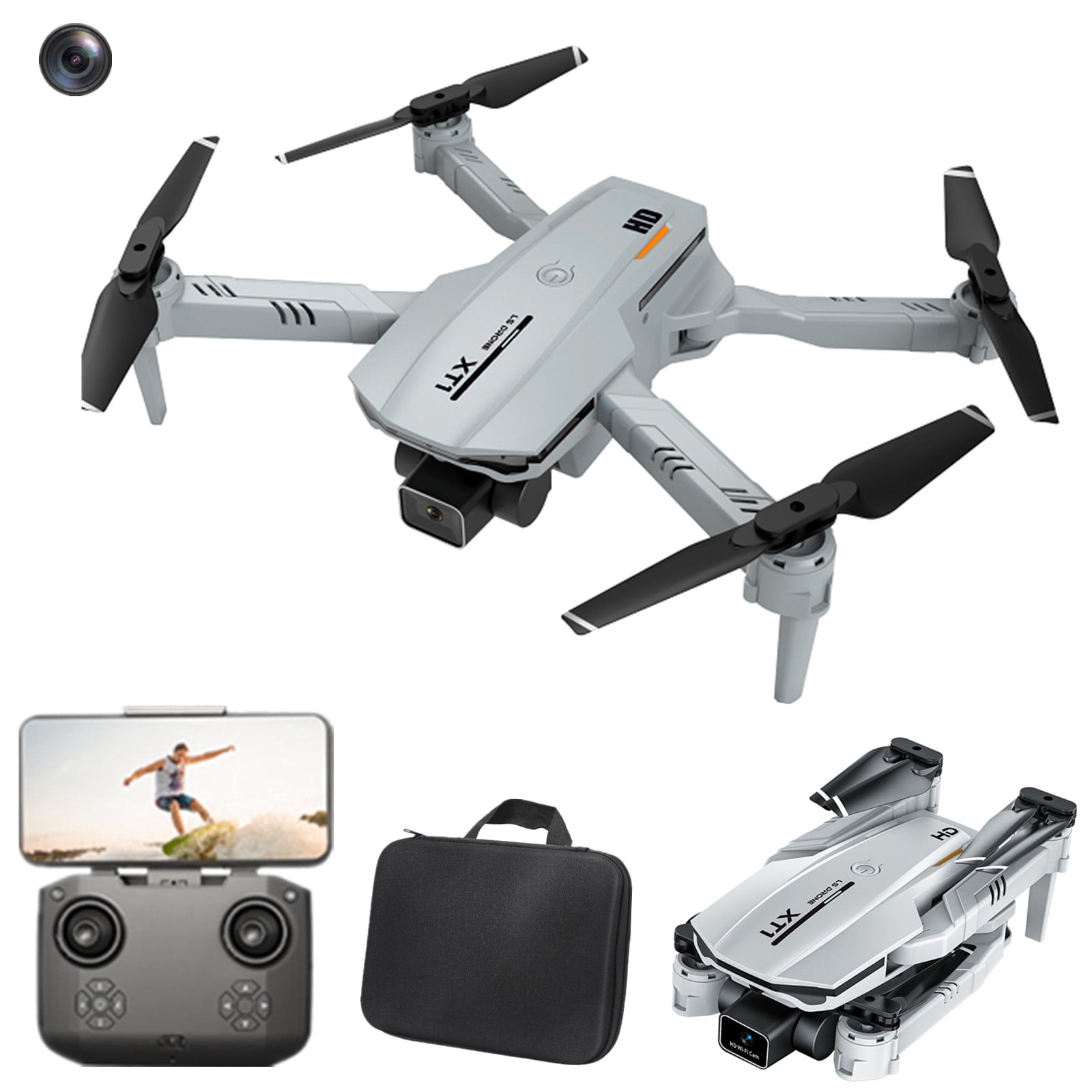 2-Axis Gimbal Drones with 4K EIS Camera, 2 Batteries 52-Min Flight Time ...