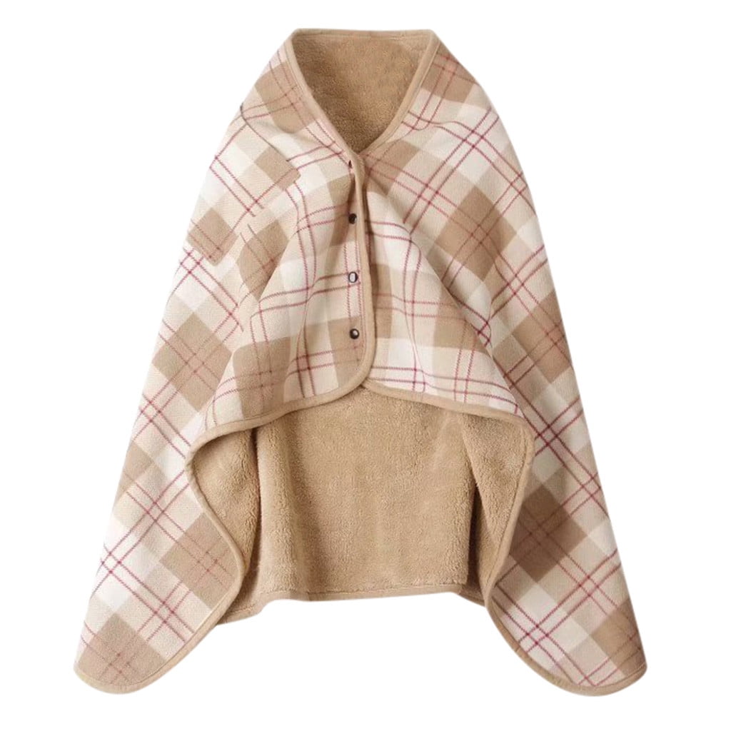 purcolt Flannel Wearable Throw Blanket with Buttons, Winter Warm Soft ...